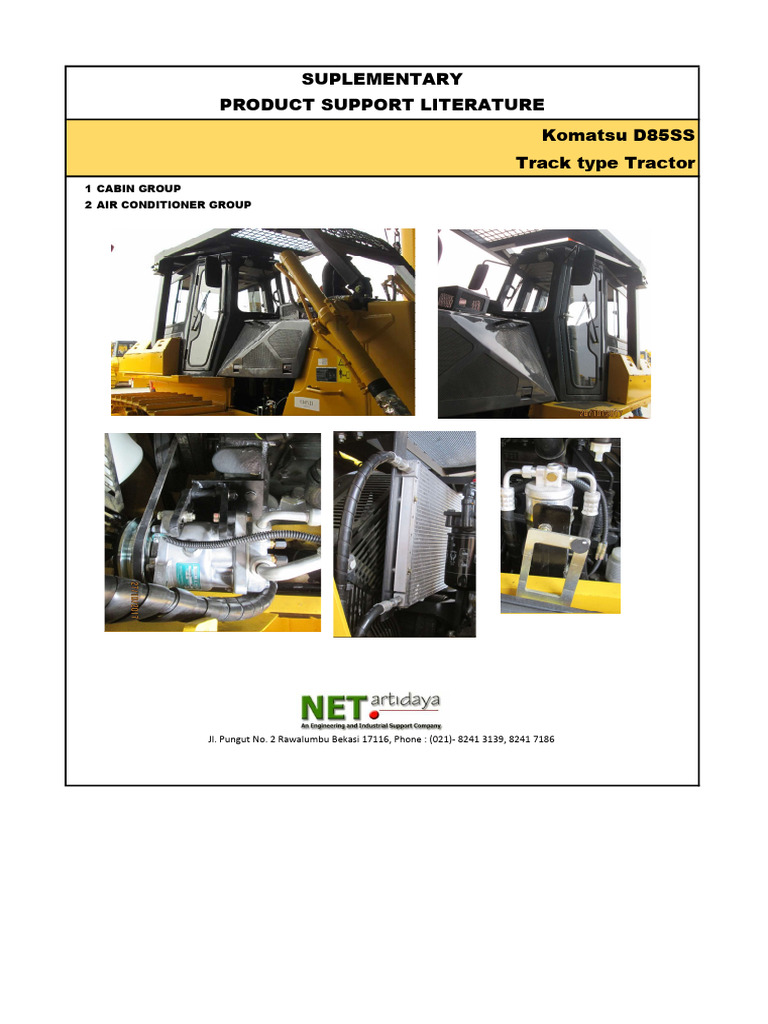 #Suplementary Product Literature - Komatsu D85ESS Cabin AC | PDF ...