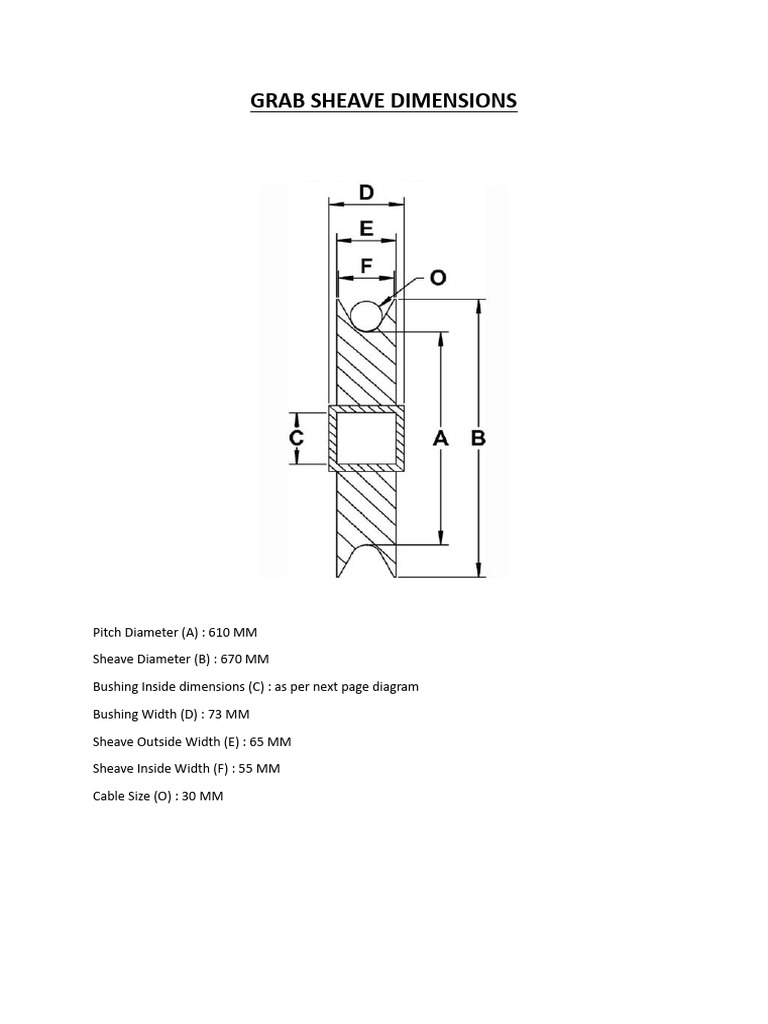 Grab Sheave Dimensions and Specs | PDF