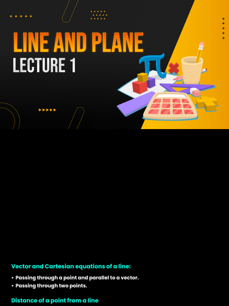 Line and Plane_PPT | PDF | Line (Geometry) | Perpendicular
