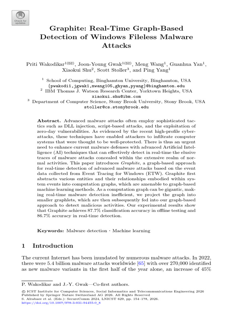 Graphite Real-Time Graph-Based Detection of Windows Fileless Malware ...