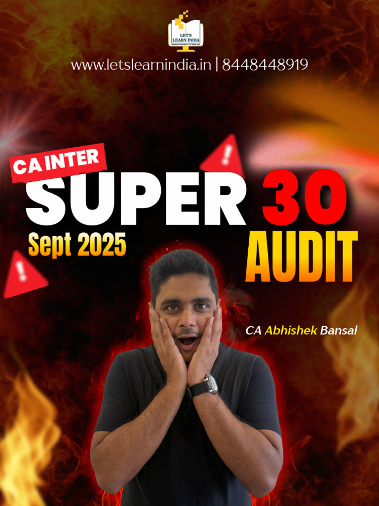 CA Inter Audit Super 30 | PDF