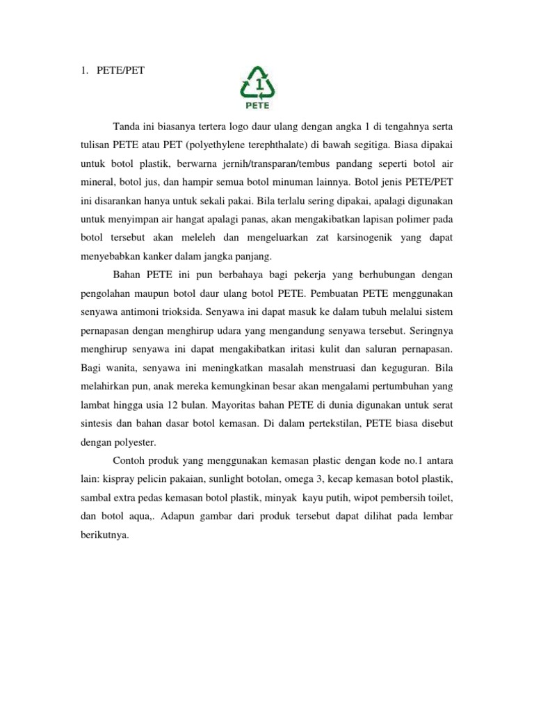 8 Jenis Bahan Kemasan Beserta Contohnya | PDF | Griya & Taman ...
