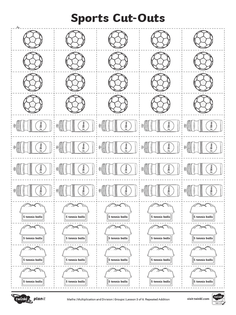 Sports Cut Outs - Black and White | PDF