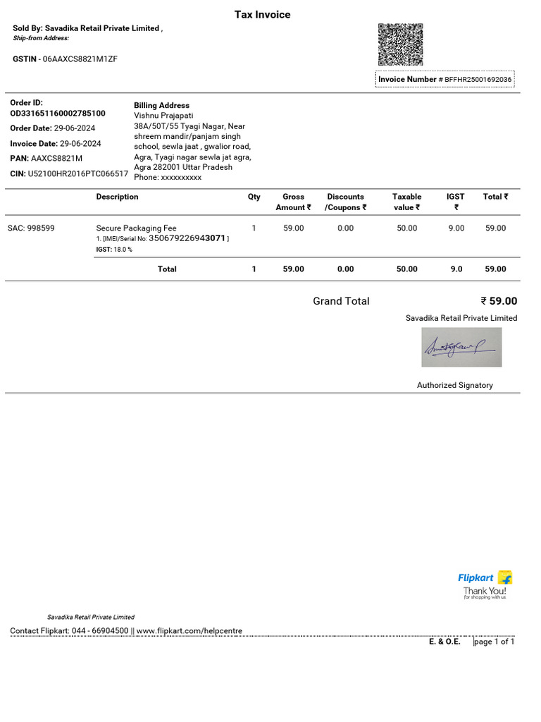Motorola Invoice G64 | PDF