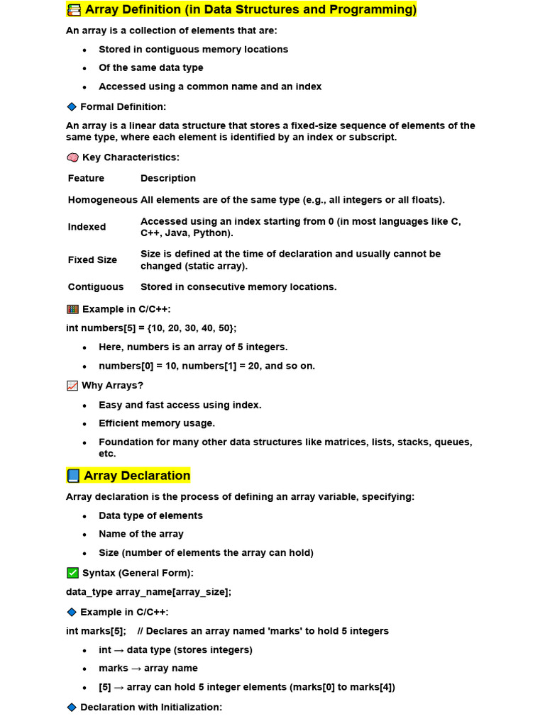 DSA UNIT 1 PART 2 | PDF | Matrix (Mathematics) | Data Type
