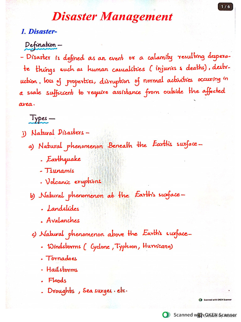 Disaster Management | PDF
