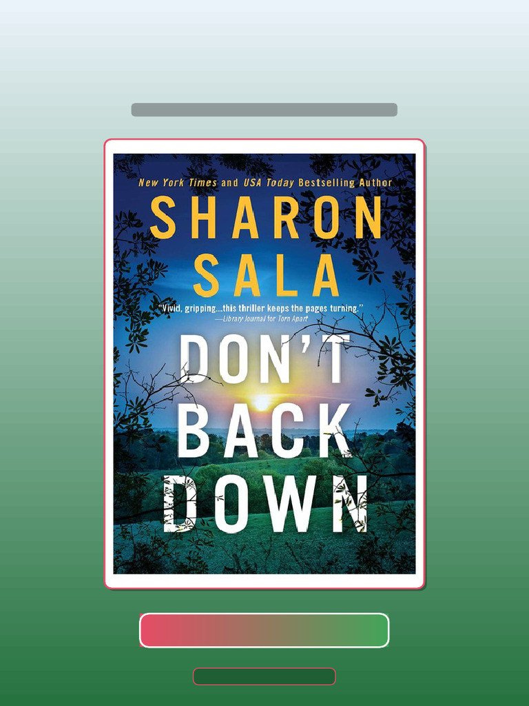 Test Bank for Dont Back Down Sharon Sala | PDF | Multiple Choice