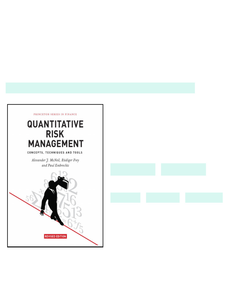 Quantitative Risk Management Concepts Techniques and Tools Concepts Techniques and Tools online ...