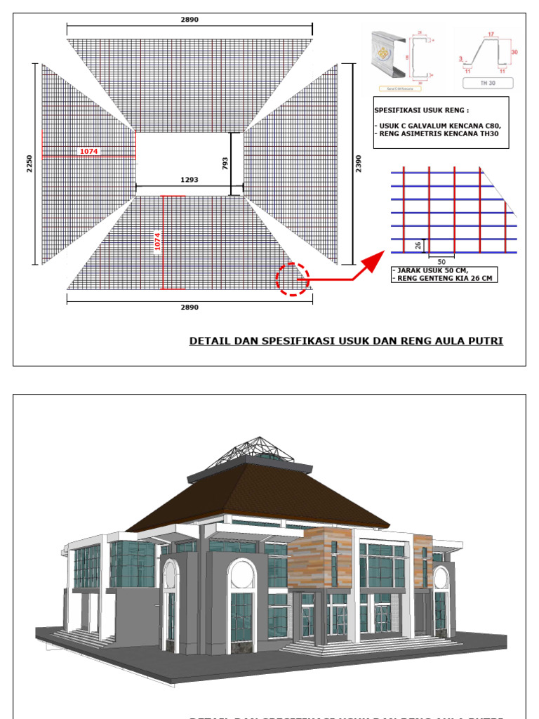 Spesifikasi Usuk dan Reng Aula Putri | PDF