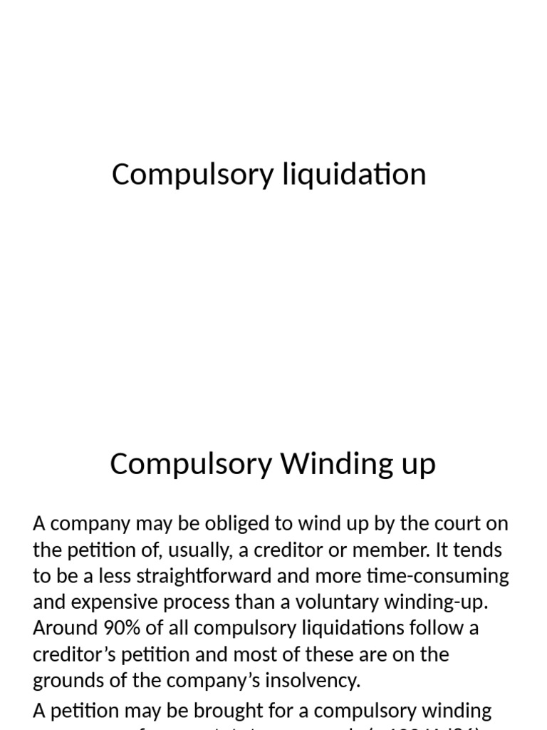 Winding up 2 | PDF