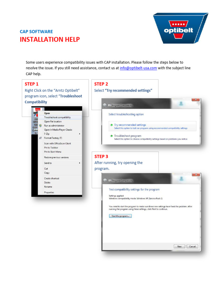 Optibelt CAP Installation | PDF