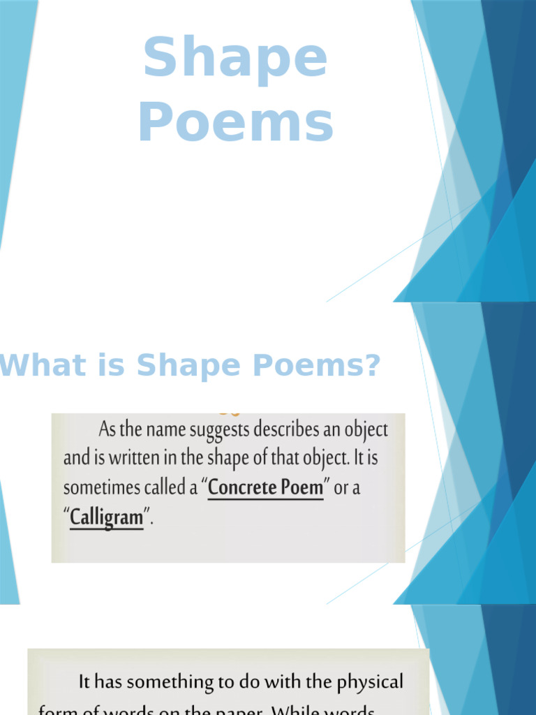 Shape Poems | PDF