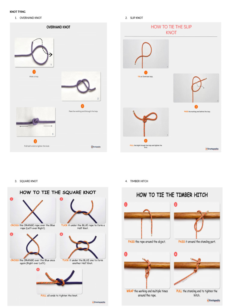 Knot Tying Instructions | PDF