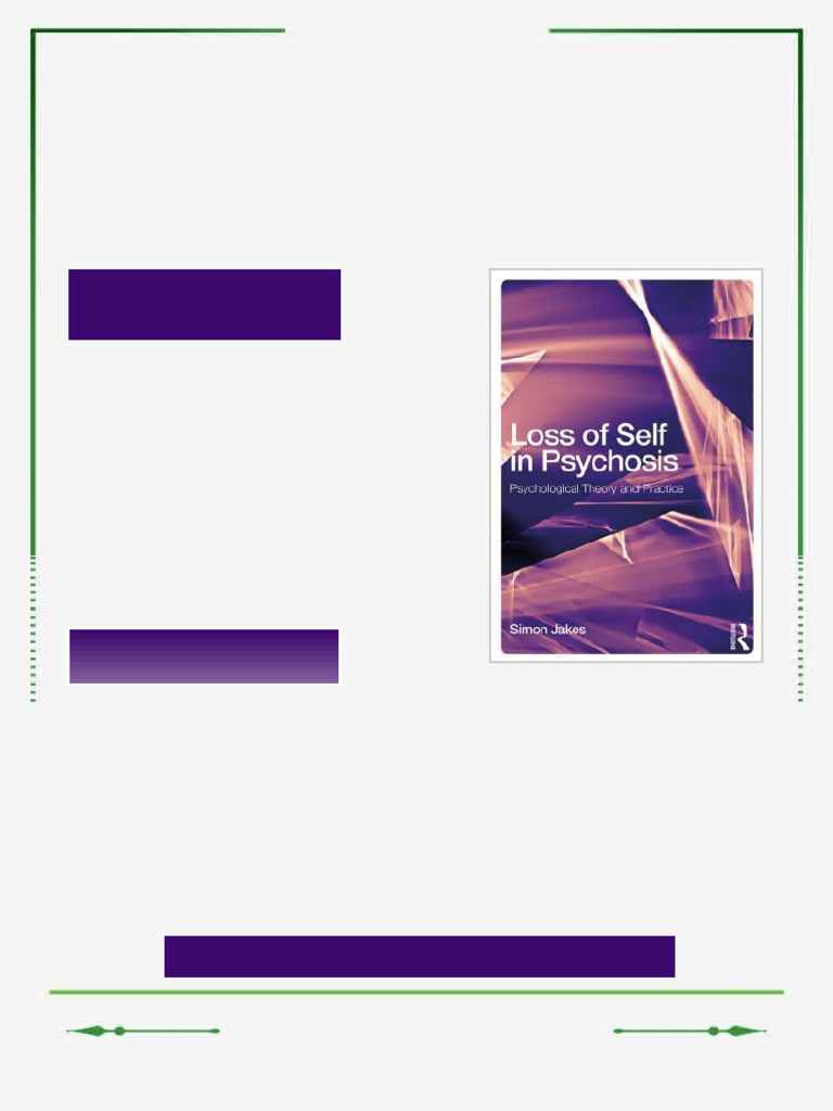 Loss of Self in Psychosis and CBT Psychological Theory and Practice ...