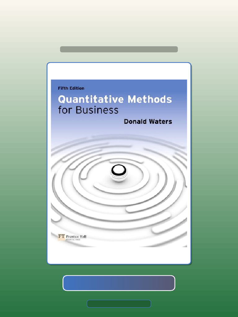 Quantitative Methods for Business 5th Edition 240995 | PDF | Science | Knowledge