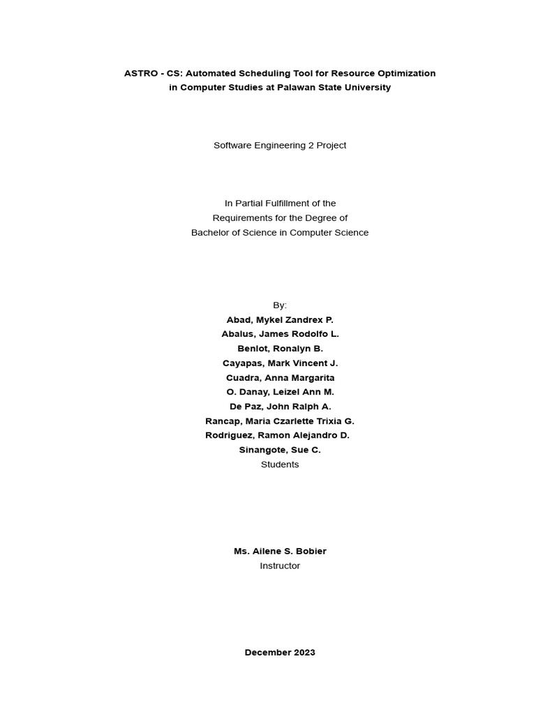 ASTRO-CS | PDF | Usability | Computing