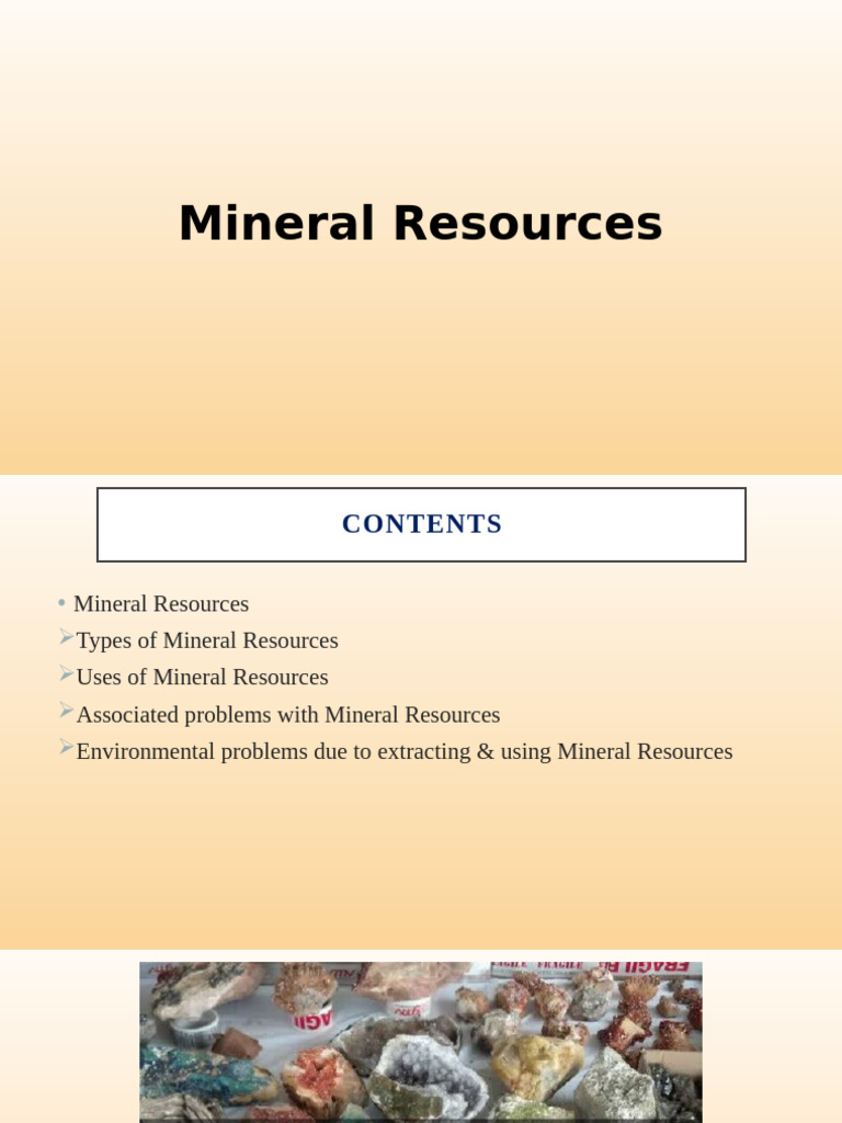 Overview of Mineral Resources and Issues | PDF | Metals | Minerals
