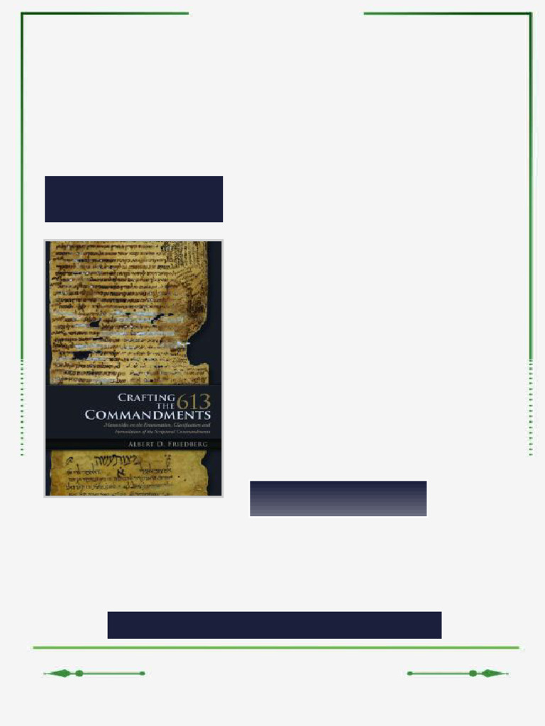 Crafting the 613 Commandments Maimonides on the Enumeration ...