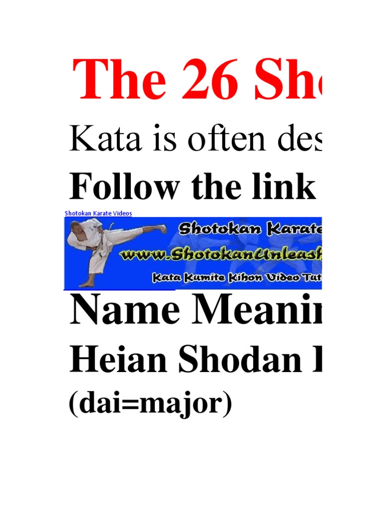 Katha Meaning | PDF | Shotokan | Karate