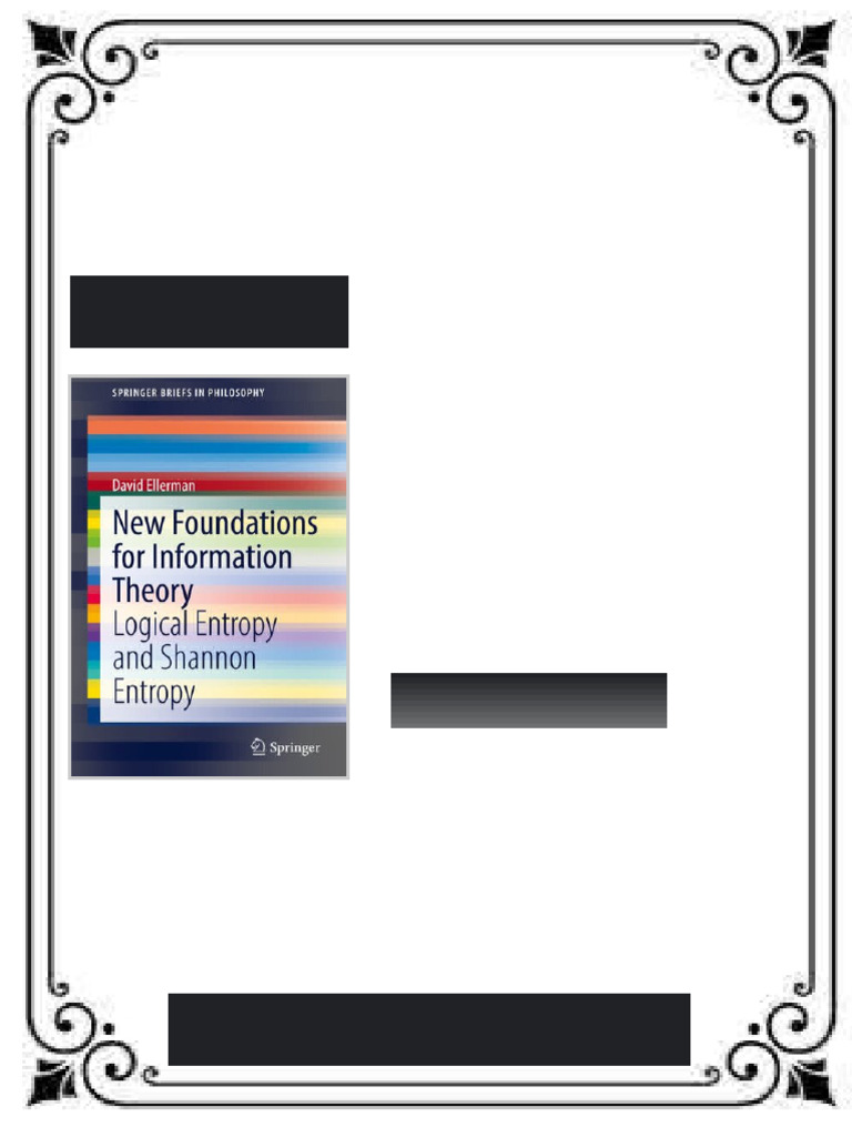 New Foundations for Information Theory Logical Entropy and Shannon ...