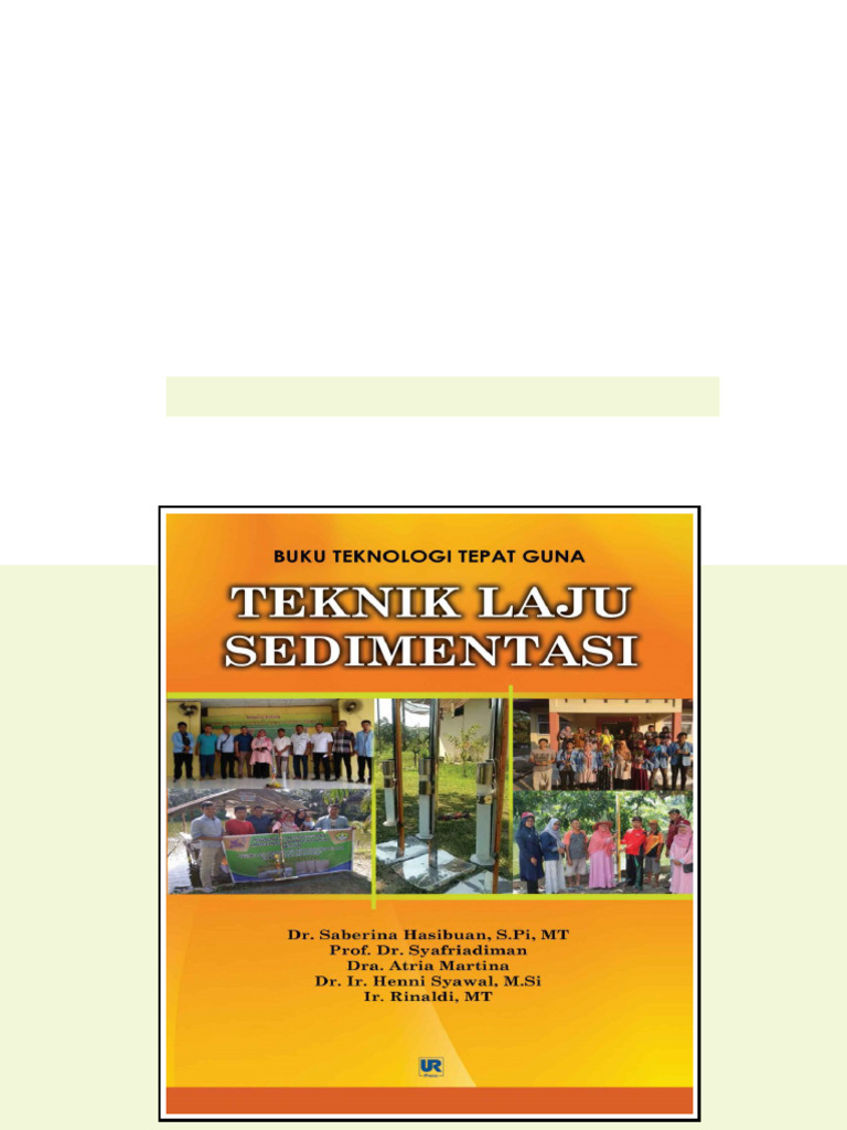 (Ebook) Teknologi Laju Sedimentasi by Dr. Saberina Hasibuan, S.Pi., M.T ...