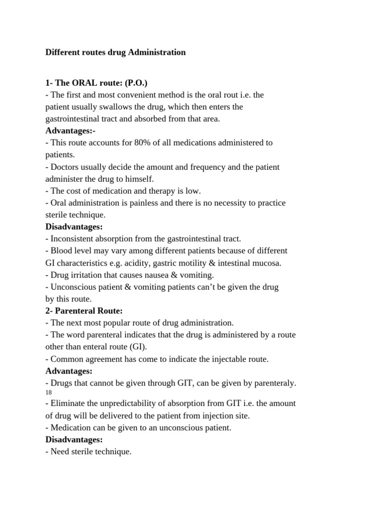 Routes of Drug Administration Explained | PDF | Injection (Medicine ...