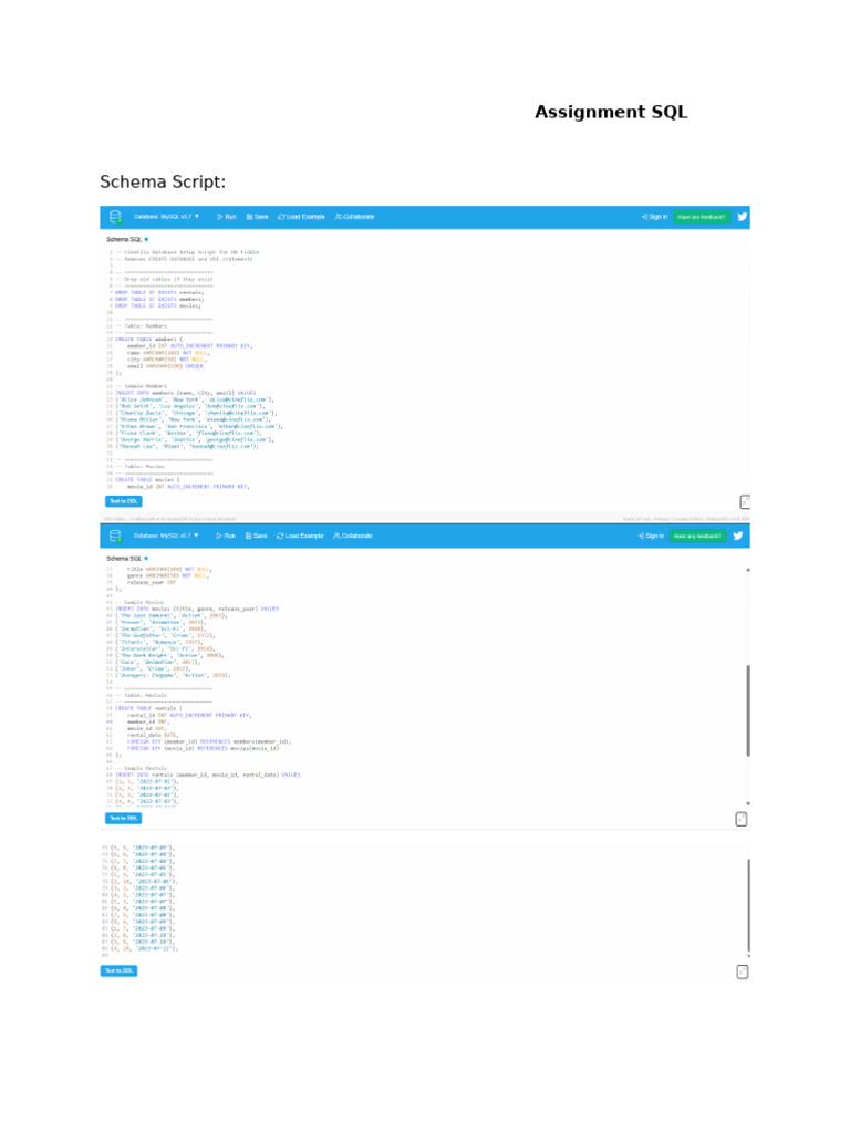 Assignment SQL | PDF