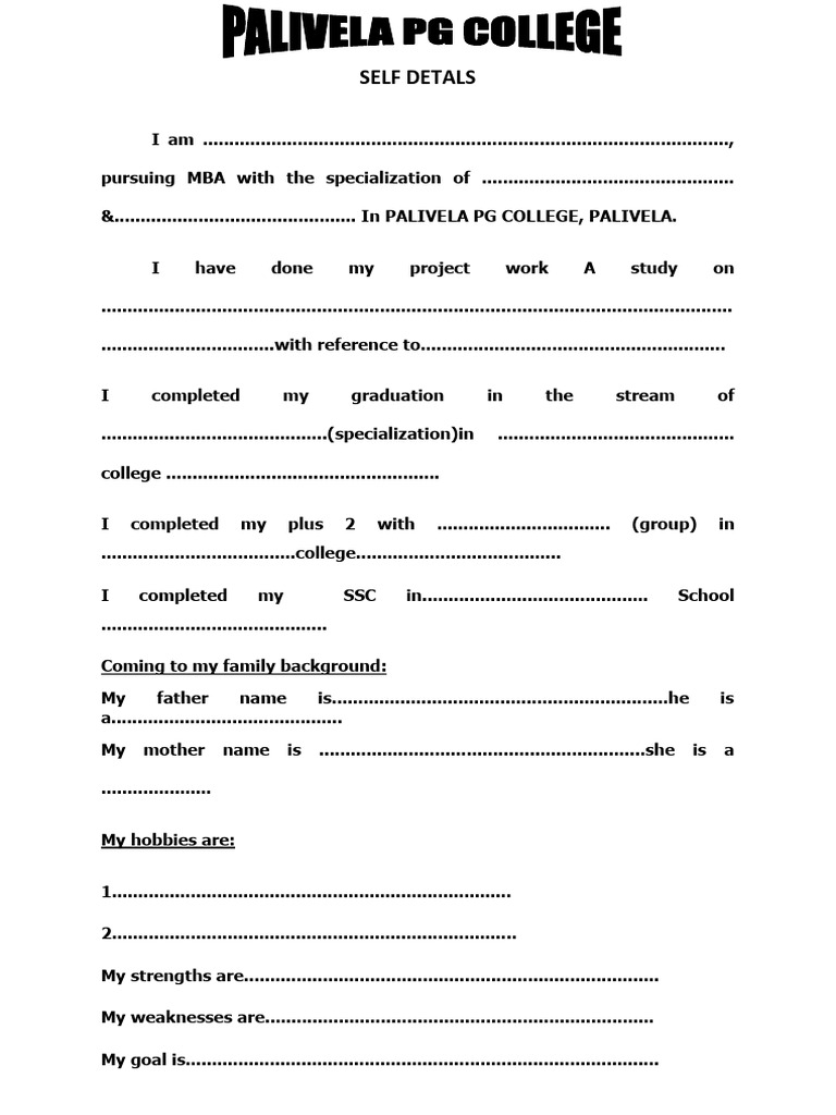 Personal MBA Profile Overview | PDF
