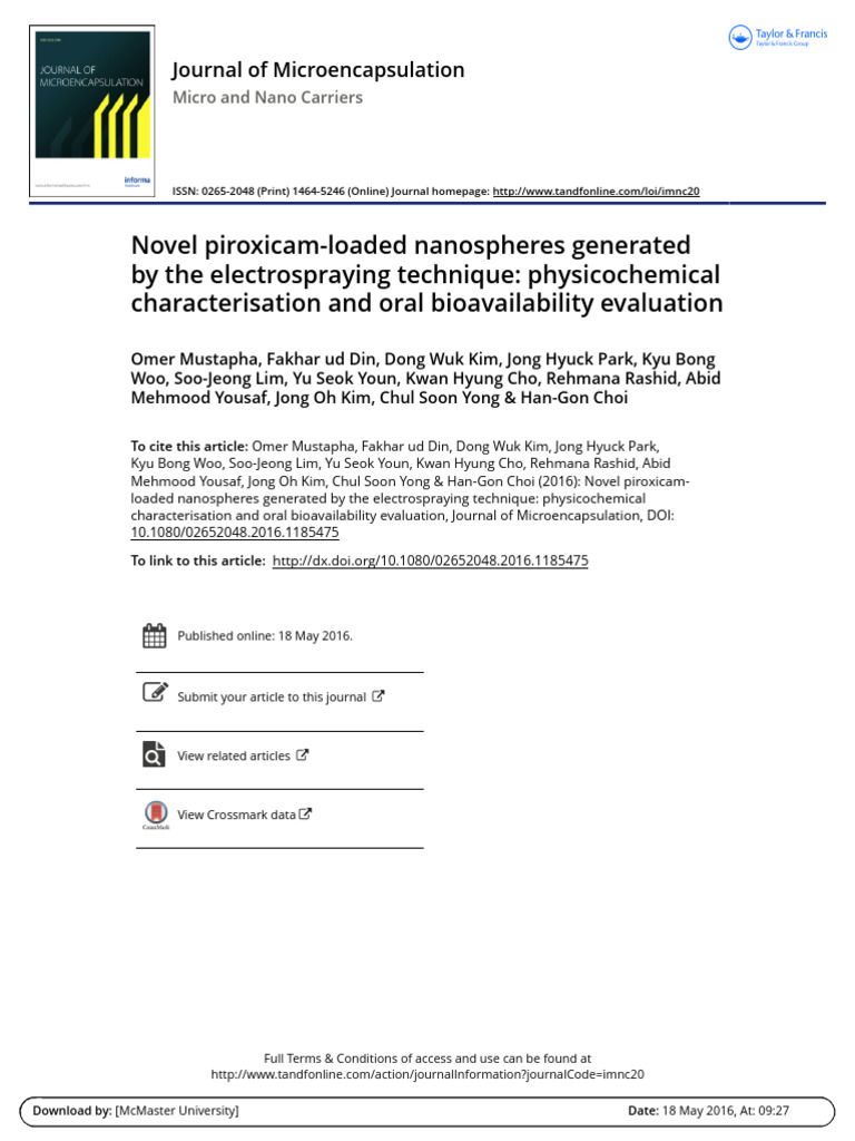 Paper Omer Electrospraying | PDF | Nanoparticle | Solubility