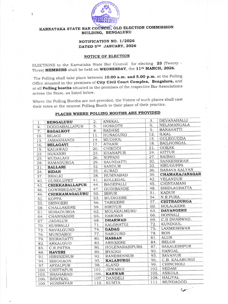 Election Notification - 2026 | PDF