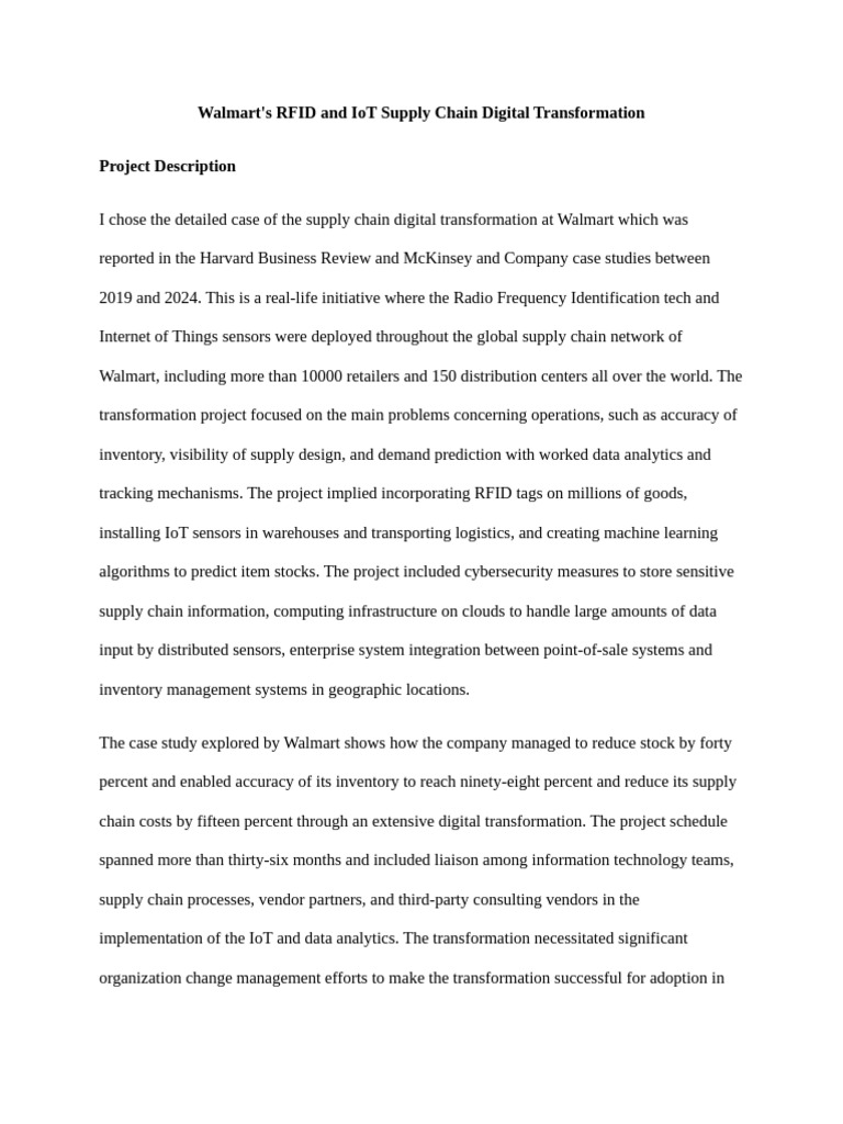 Overall Project Detail File | PDF | Internet Of Things | Supply Chain