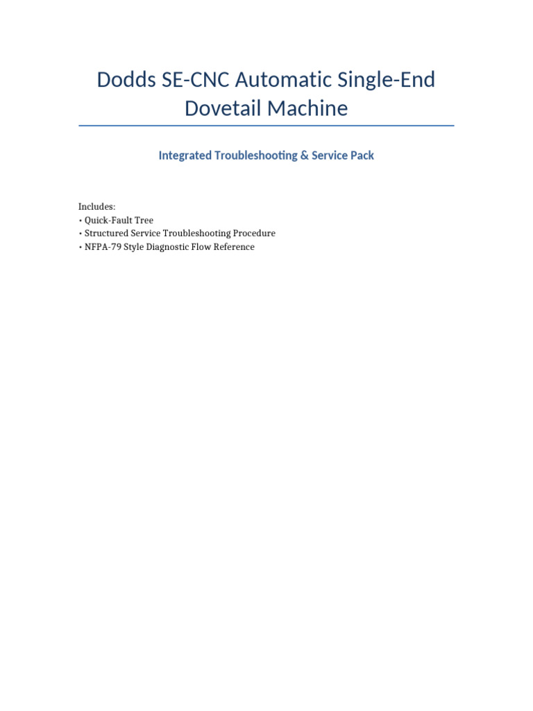 SE-CNC Dovetail Machine Troubleshooting Guide | PDF | Programmable ...