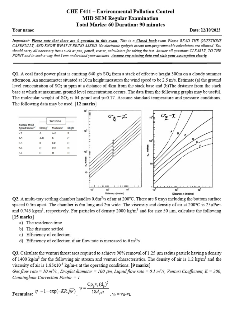 1157_CHE_F411_20240211113544_Mid_Semester_Question_Paper | PDF ...