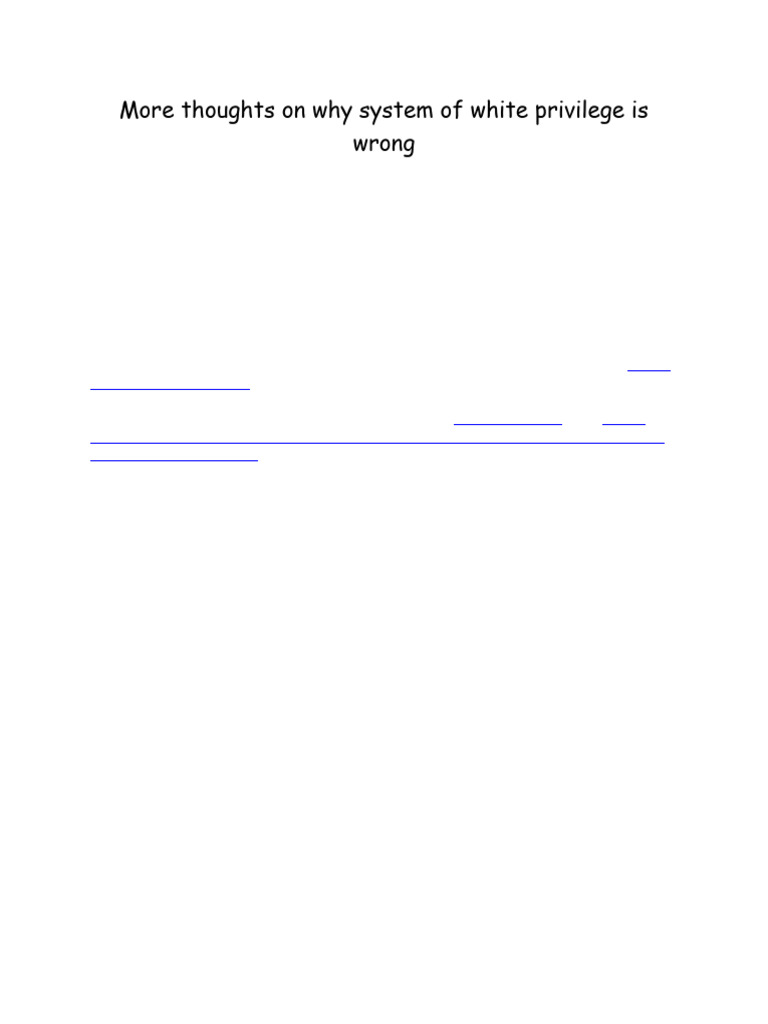 Understanding White Privilege's Impact | PDF | Racism | Discrimination ...
