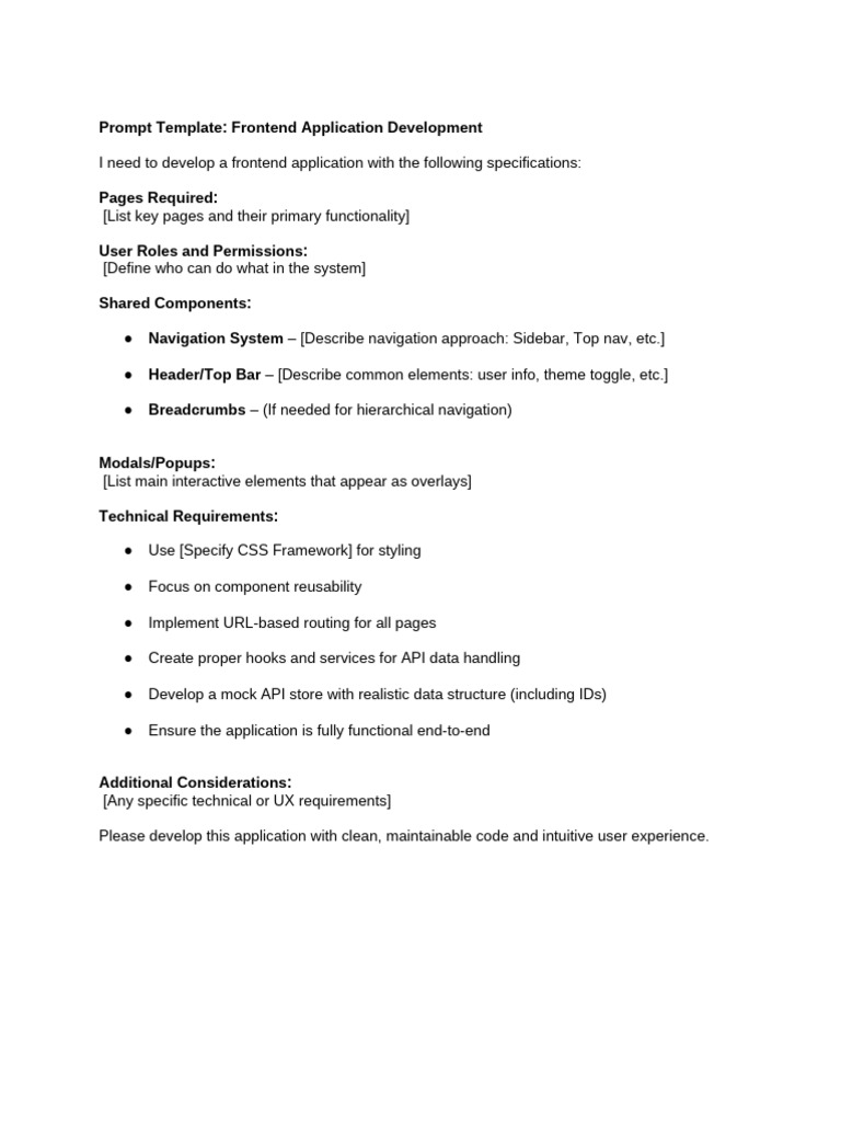Front End Template | PDF