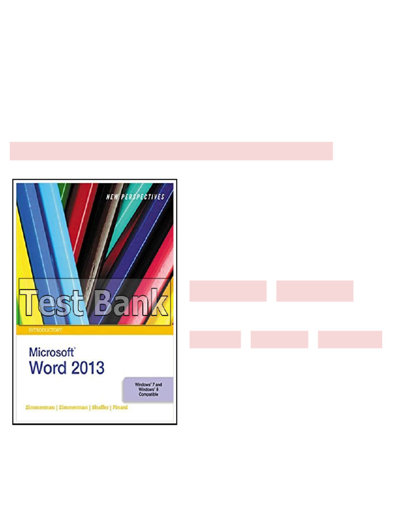 New Perspectives On Microsoft Word 2013 Introductory 1st Edition ...