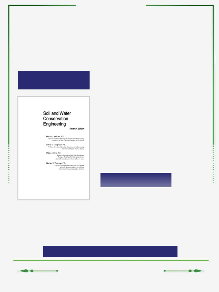 Soil and Water Conservation Engineering 7th Edition Rodney L. Huffman ebook permanent access pdf ...