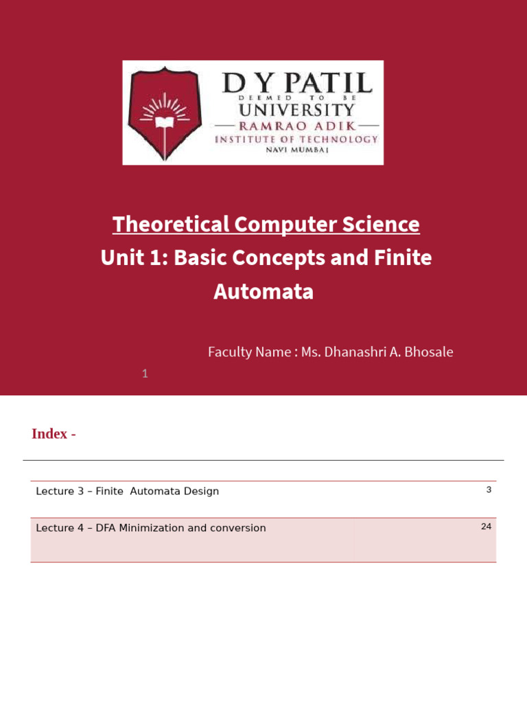 Finite Automata Design and Examples | PDF | Algorithms | Models Of ...