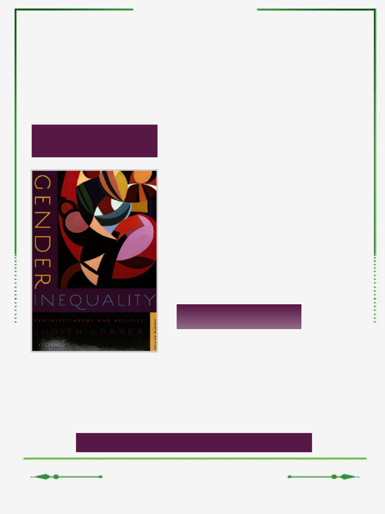 Gender Inequality Feminist Theories and Politics 4th Edition Judith ...