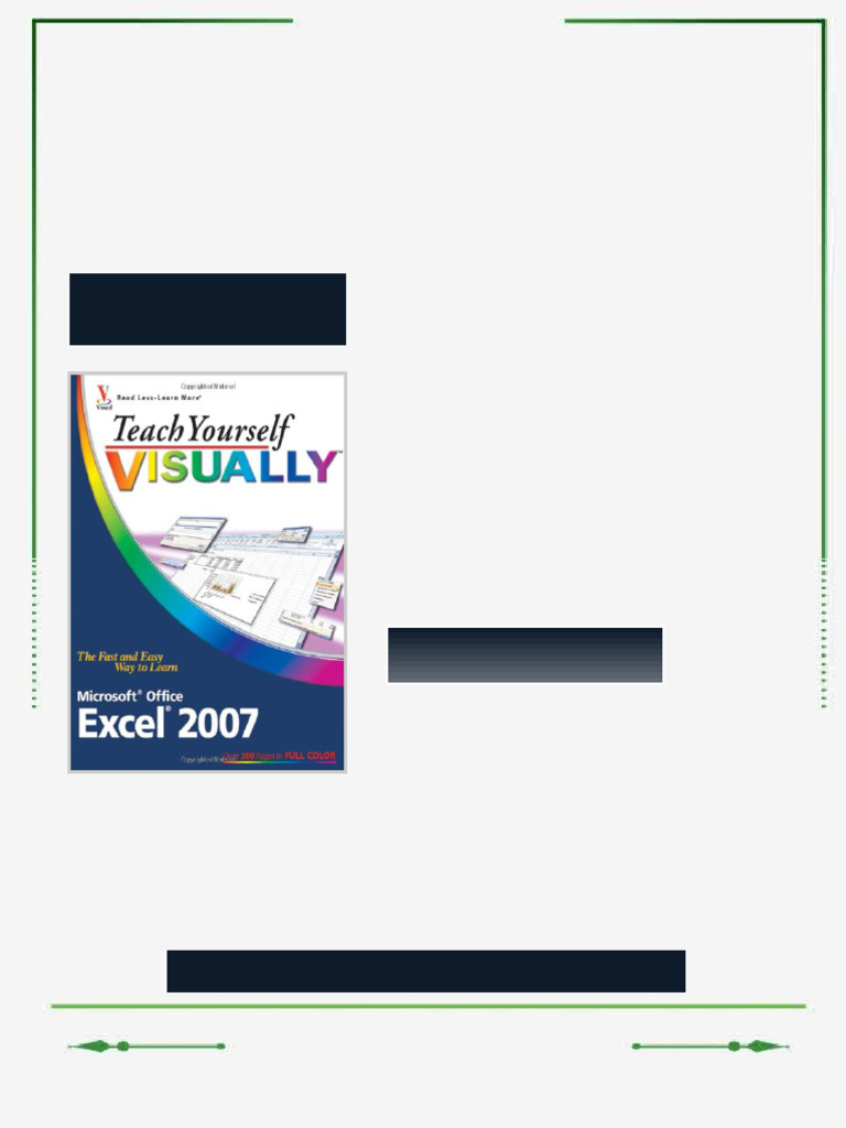 Teach Yourself VISUALLY Excel 2007 1st Edition Nancy C. Muir ebook corrected digital version ...