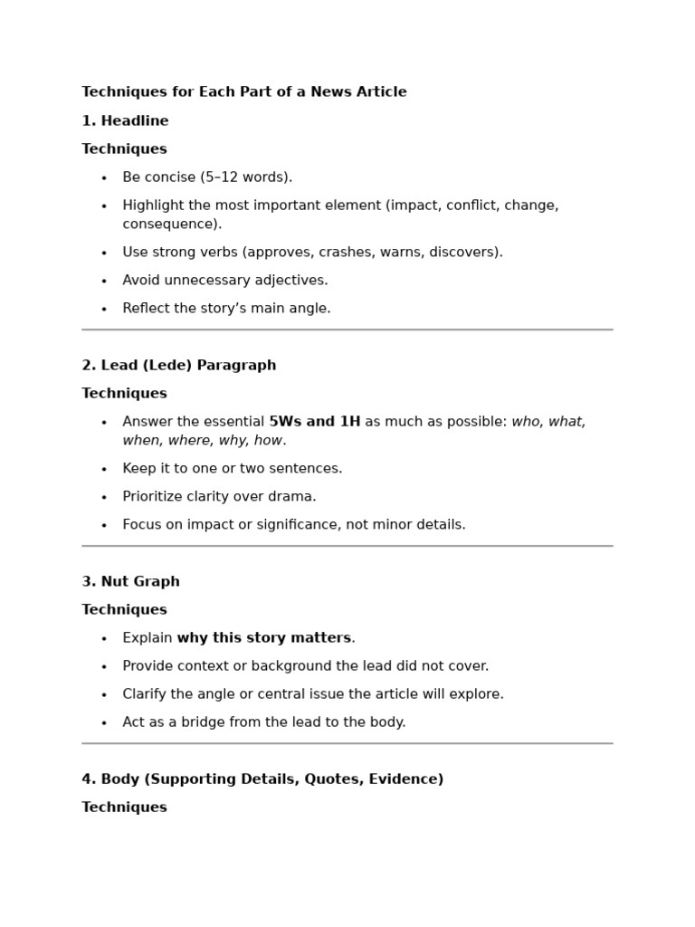 HOW TO WRITE NEWS | PDF | Flood