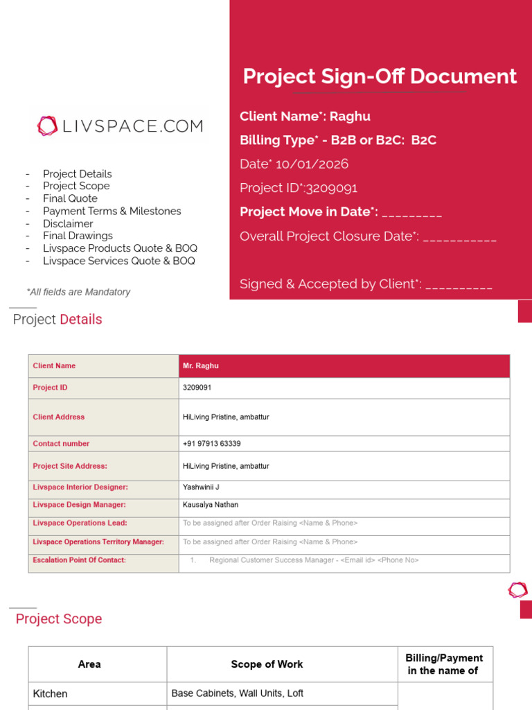 3209091- Mr Raghu - Sign Off Document.pptx | PDF