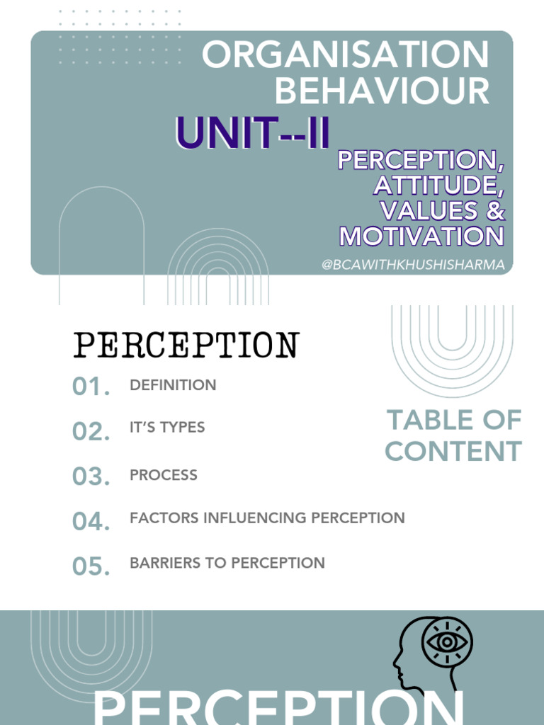 Organisation Behaviour | PDF | Perception | Behavior