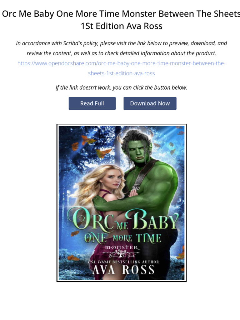 Orc Me Baby One More Time Monster Between the Sheets 1st Edition Ava ...