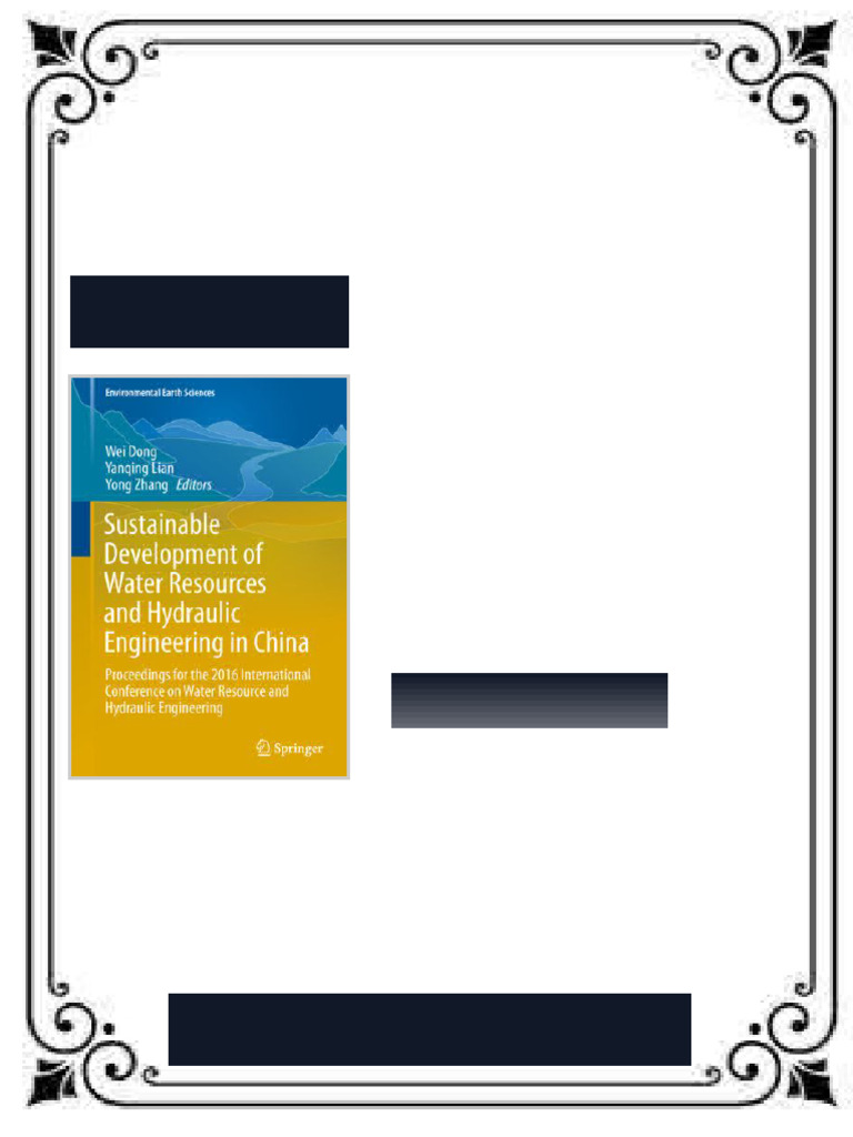 Sustainable Development of Water Resources and Hydraulic Engineering in ...