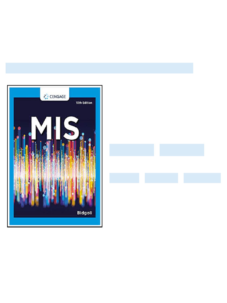 (PowerPoint) MIS (MindTap Course List) 10th available any format | PDF