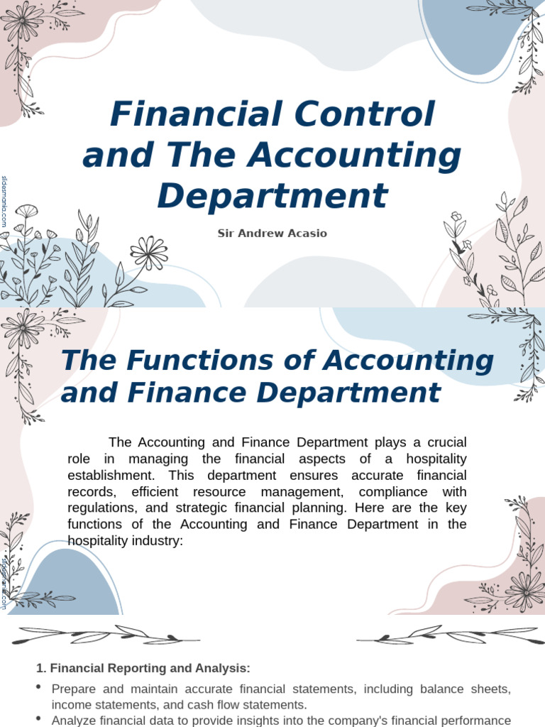 Operations Management Lesson10 Financial Control and The Accounting ...