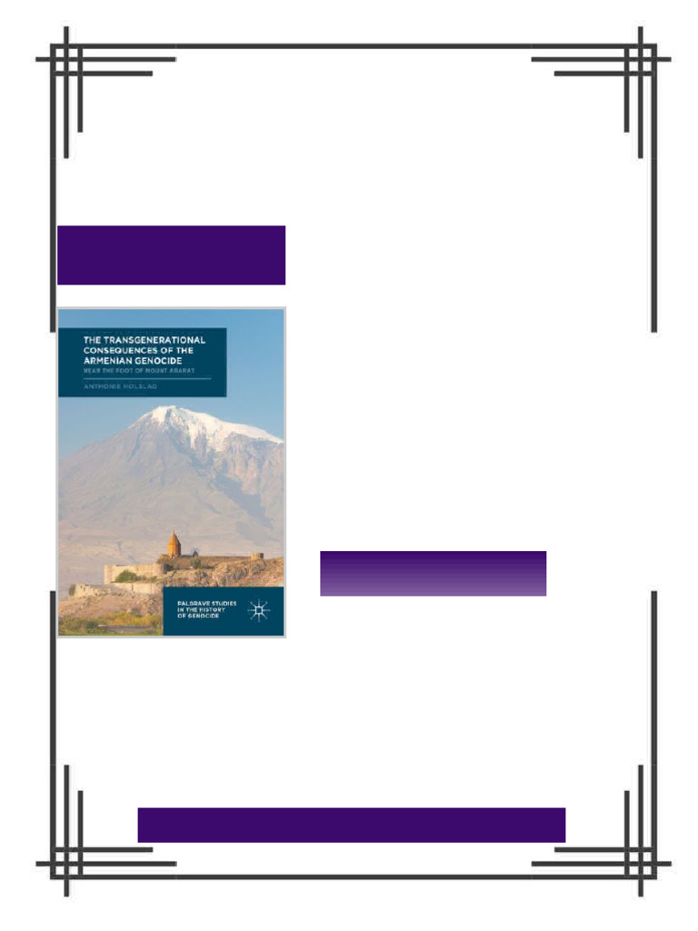The Transgenerational Consequences of the Armenian Genocide Anthonie ...