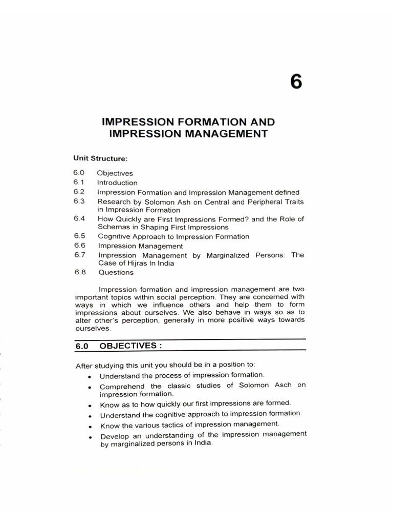 Impression Management | PDF