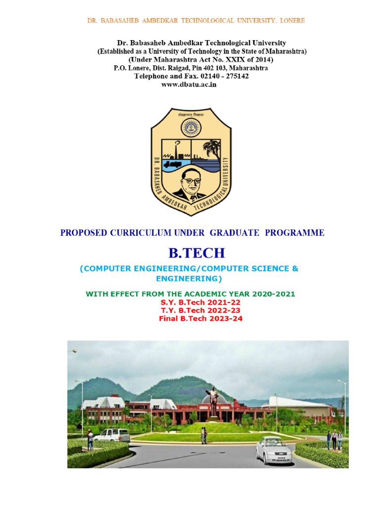 Syllabus for Computer Sceince Computer Engineering Wef 2021 | PDF ...